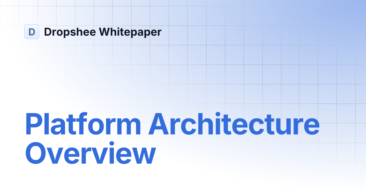 Platform Architecture Overview | Dropshee Whitepaper
